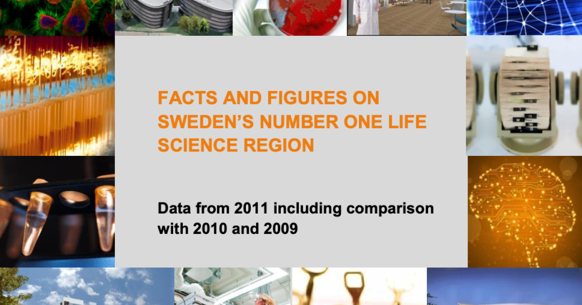 Facts and figures on Sweden's number one life science region 2013 | SSCI